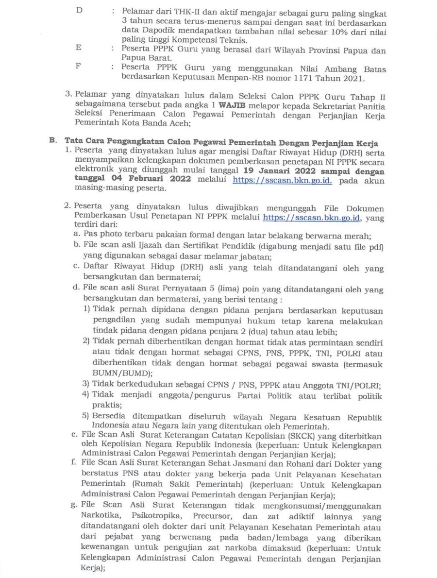 Hasil Seleksi Kompetensi Calon PPPK Dan Pemberkasan Penetapan Nomor Induk PPPK Guru Tahap II ...
