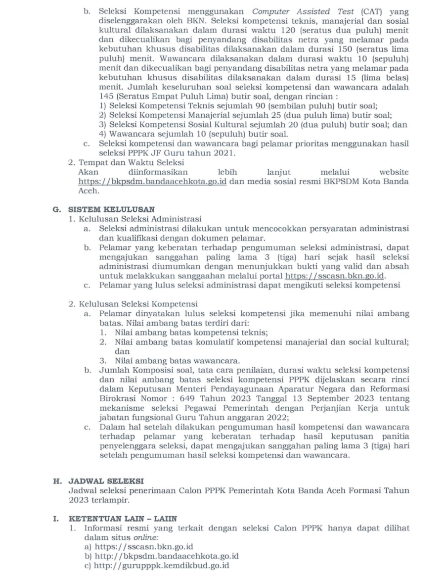 Pengadaan Calon PPPK JF Guru Di Lingkungan Pemko Banda Aceh - Badan Kepegawaian dan Pengembangan ...